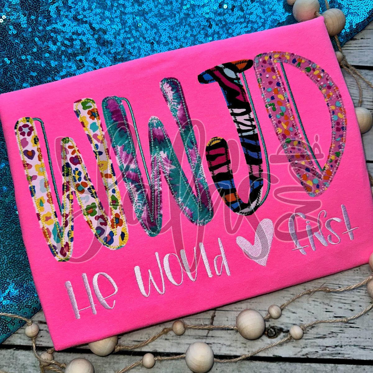 WWJD He Would Love First Applique / Embroidery Design - HandLettered b ...