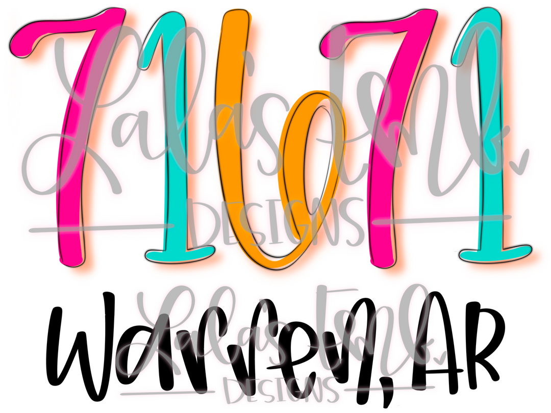 71671 Warren, AR *Printable PNG – Lalasembroiderydesigns
