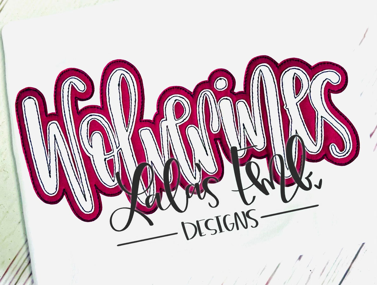 Wolverines Double Stack Applique Design – Lalasembroiderydesigns