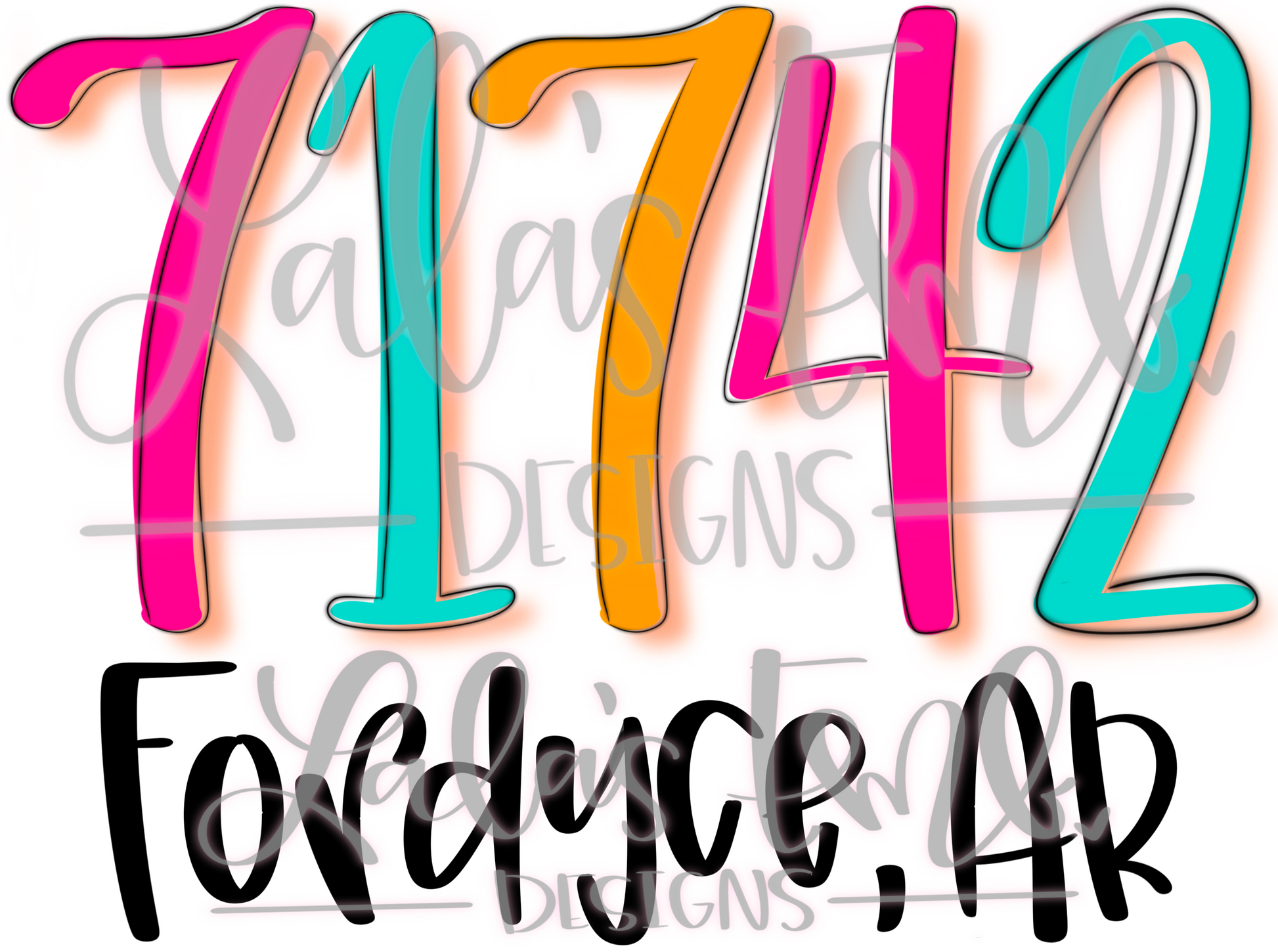 71742 Fordyce, AR *Printable PNG – Lalasembroiderydesigns