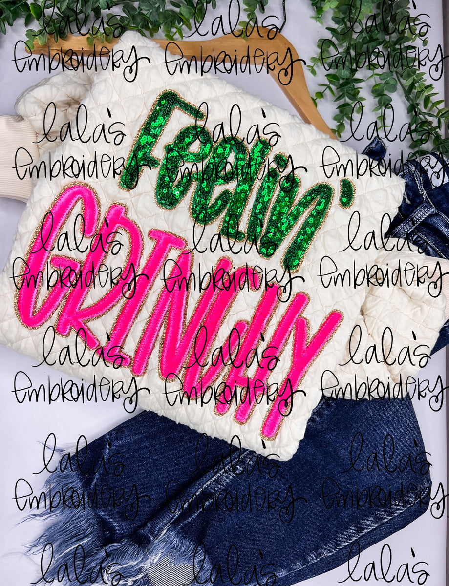 FEELIN' G R I C H Y Single Layer Applique Design – Lalasembroiderydesigns