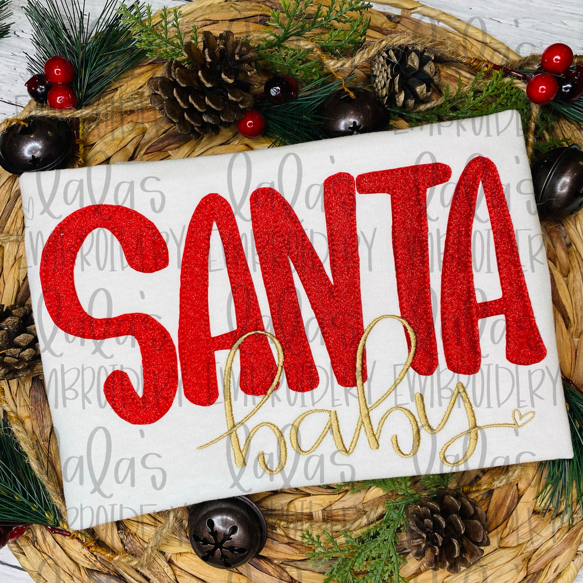 SANTA BABY Applique/Embroidered Design – Lalasembroiderydesigns