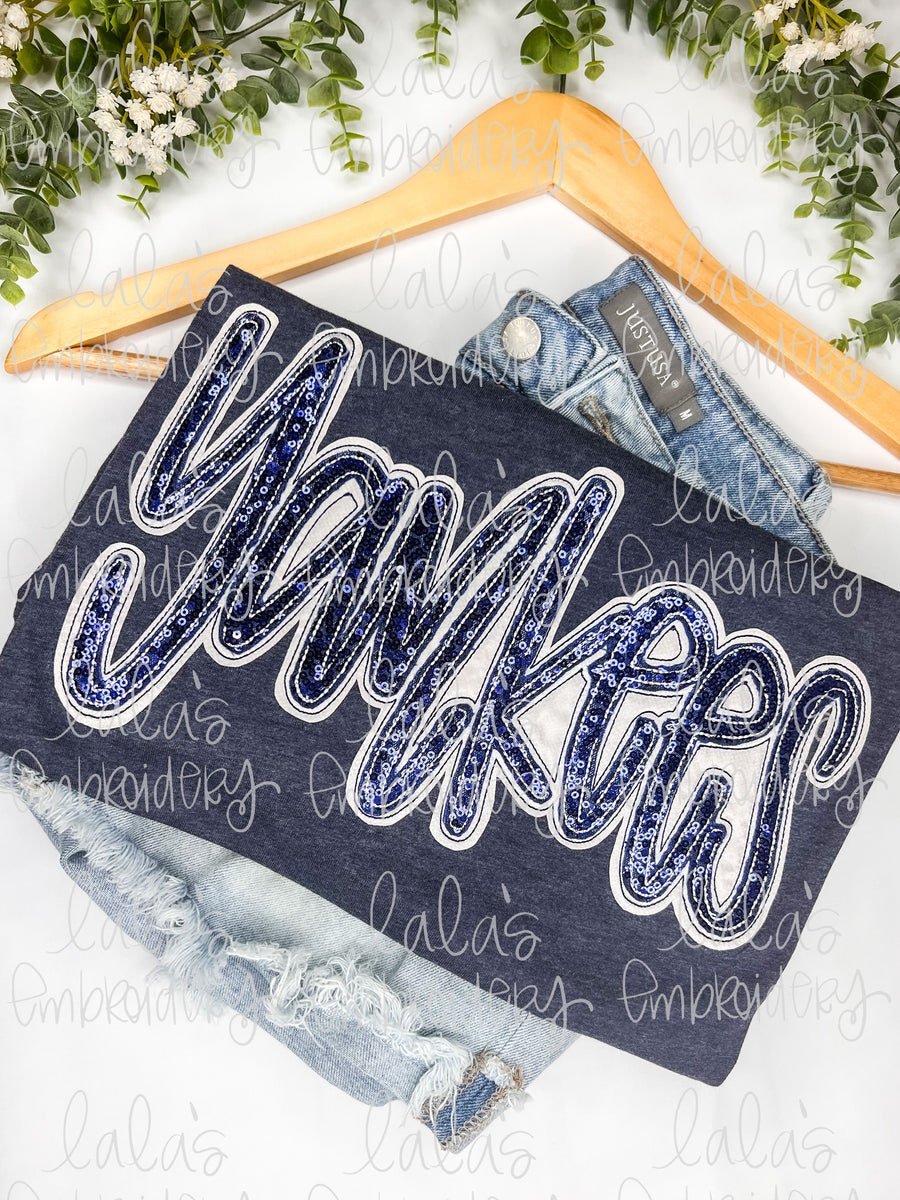 YANKEES Double Stack Applique Design – Lalasembroiderydesigns